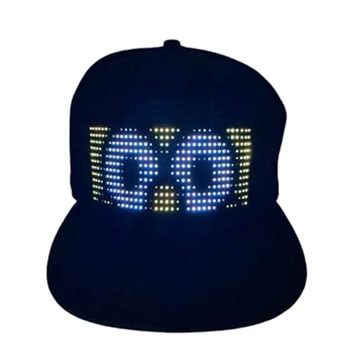 LED Hat For Party Bluetooth-LED Hat Programmable Scrolling Message ...