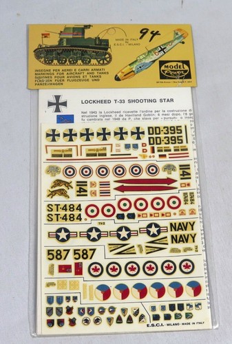 Lockheed T-33 Shooting Star No. 94 Decals Model Power/E.S.C.I. | eBay