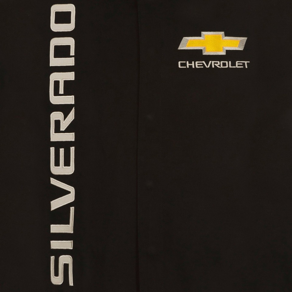 Authentic Chevrolet Silverado Embroidered Cotton Jacket JH Design Black ...