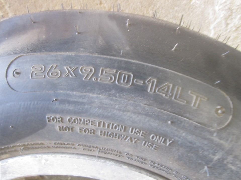 SHELBY CAL 500 14X9 ALUMINUM SLOT MAG WHEELS W/ NEW HOOSIER QUICK TIME ...