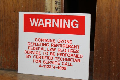 Vintage Ozone Warning Decal Sticker | eBay