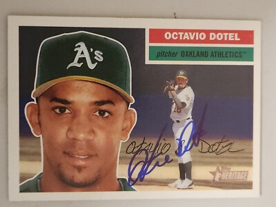 Octavio Dotel Signed 2005 Topps Heritage - #219 | eBay
