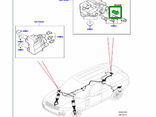 GENUINE LAND ROVER REAR AIR VALVE CONNECTOR 8MM RANGE ROVER VELAR SPORT ...