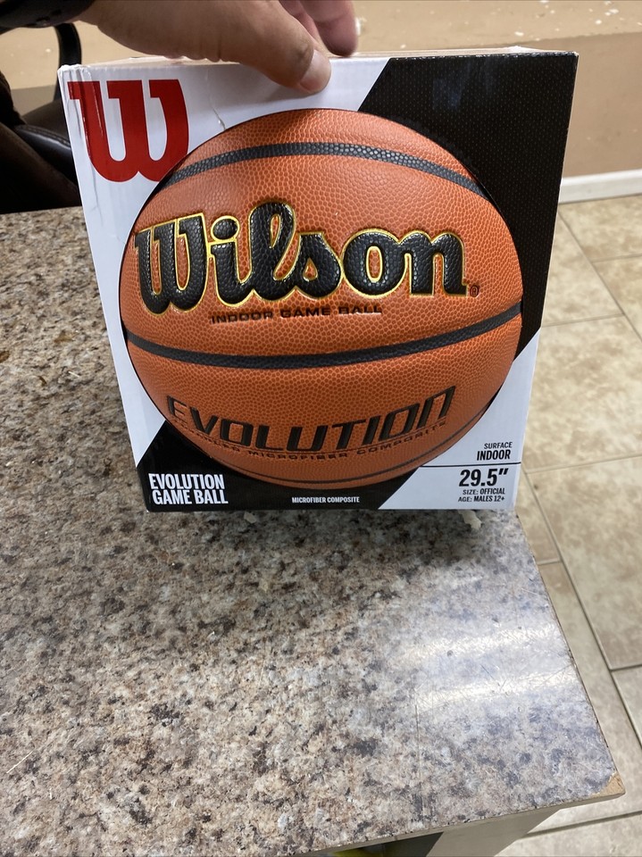 WILSON EVOLUTION BASKETBALL SIZE 7 INDOOR OFFICIAL GAME BALL 29.5 ...