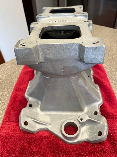 Weiand Dual Quad SBC Small Block Chevy Tunnel Ram Intake Manifold Hot ...