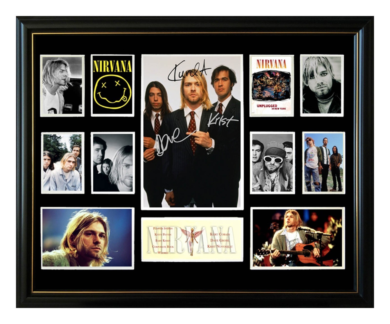 NIRVANA KURT COBAIN SIGNED LIMITED EDITION FRAMED MEMORABILIA | eBay