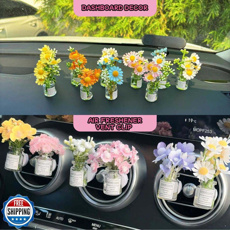 Girl Girly Car Accessories for Women, Cute Car Decor Dashboard ...