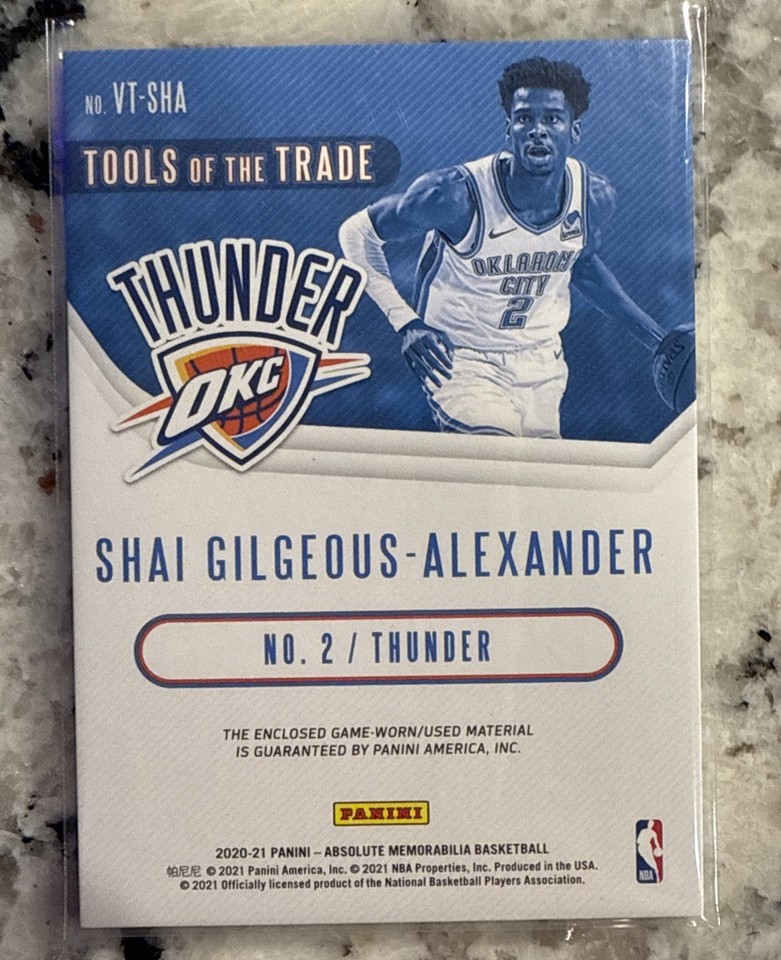 2020-21 Absolute Shai Gilgeous-Alexander Tools of The Trade Patch Relic ...