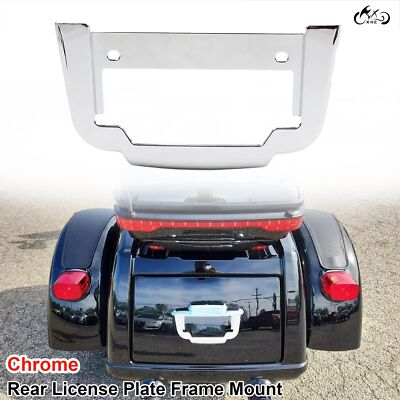 Chrome License Plate Frame For Harley Tri-Glide Ultra Classic FLHTCUTG ...