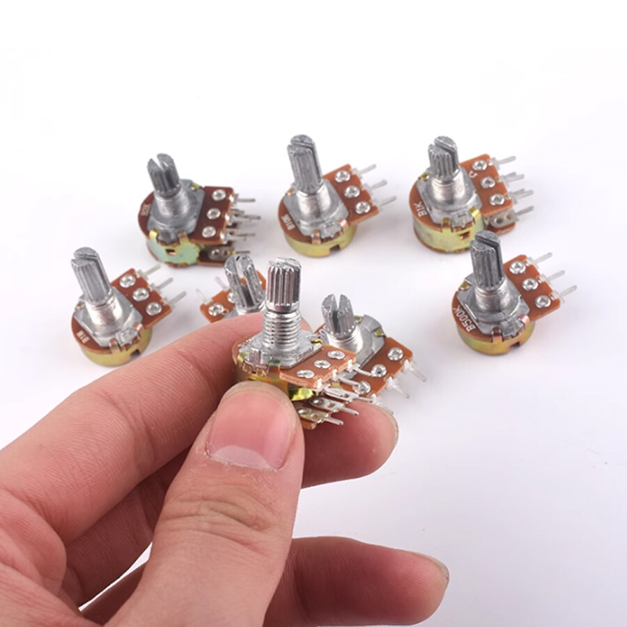 B1M Audio Pot For DIY 5-Pack B1M 1M Ohm 15mm 6-Pin Dual Stereo Linear ...