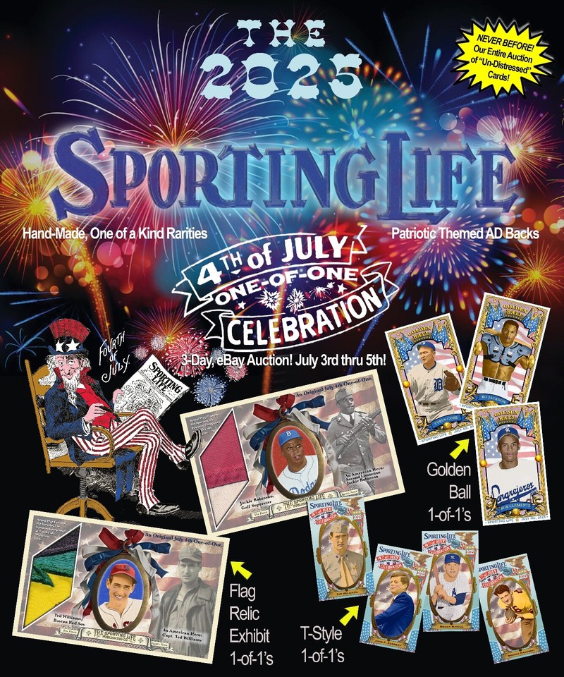 Sporting Life GOLDEN BALL July 4th 1-of-1, Satchel Paige, St. Louis ...