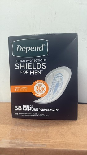 Depend Incontinence Pads for Men Light Absorbency 58 Ct Bladder Control ...