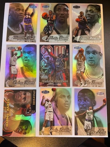 1999-00 Flair Showcase Basketball--Lot of 9 Shaq, Pippen, Rodman ...