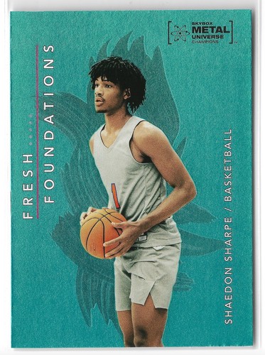 2022 Skybox Metal Universe Champions Fresh Foundations #FF50 Shaedon Sharpe Aqua | eBay