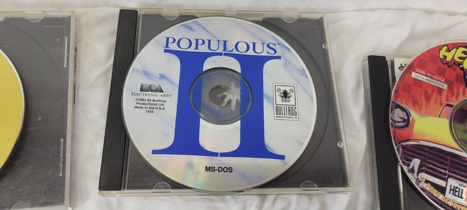 LOT of 10 vintage LOOSE PC Games CD Computer Game 90s x10 Hellcab Rage ...