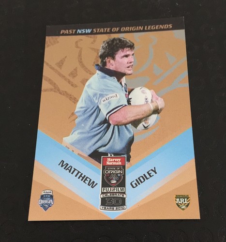 NRL 2010 Past NSW State Of Origin Trading Card Matthew Gidley | eBay ...
