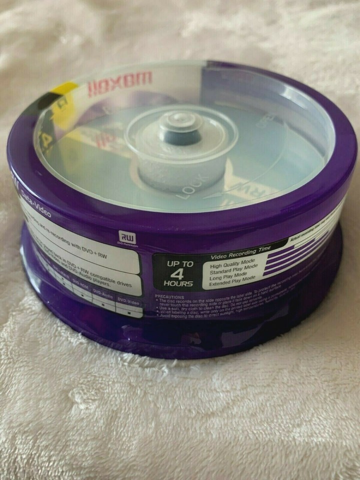 Maxell DVD+RW 15PK Discs 4.7GB 4x / 2Hrs(Spindle Silver) | eBay