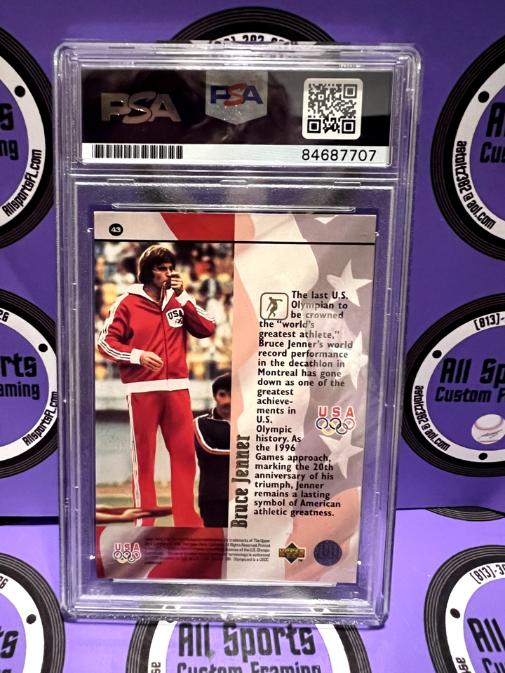 Bruce Jenner Autographed Signed 1996 Upper Deck Olympics Card PSA Cert ...