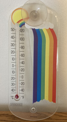 vintage outdoor rainbow thermometer By Springfield | eBay