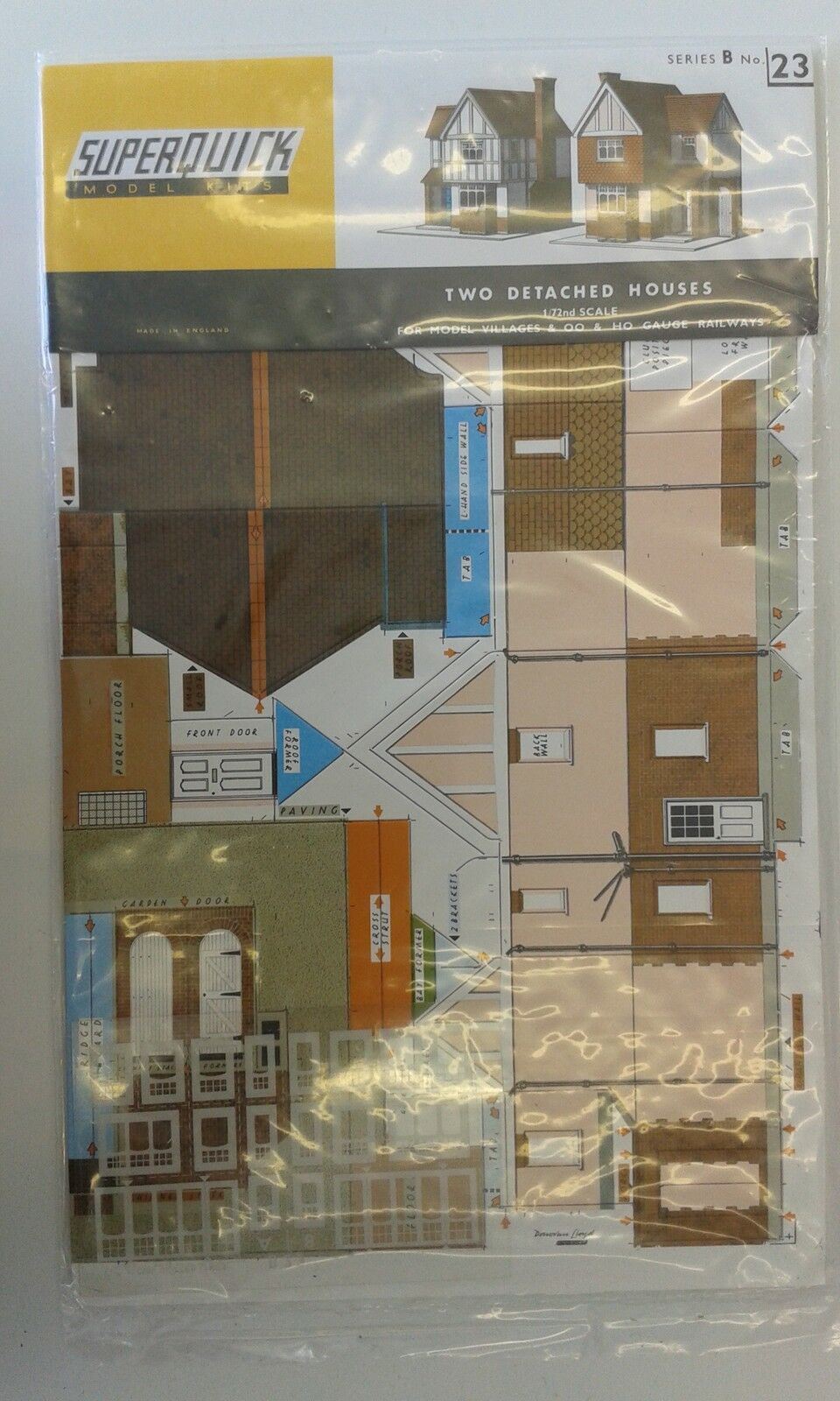 SUPERQUICK B23 Two Detached Houses Die Cut Card Kit 00 Gauge for sale ...