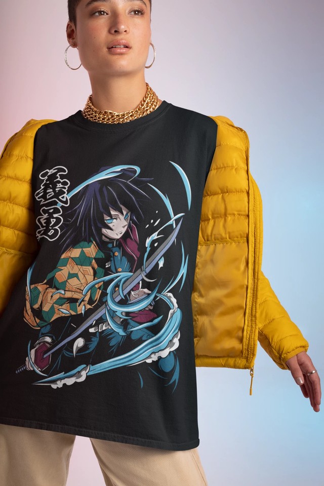 Giyu Tomioka Demon Slayer Kimetsu No Yaiba Girl Horror Anime Gift Black ...