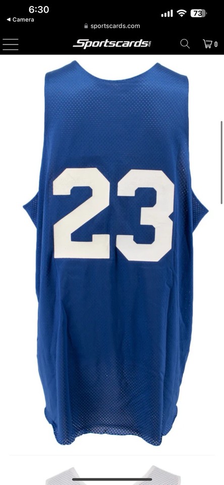 MICHAEL JORDAN JERSEY FUSION TRIPLE PATCH PRACTICE JERSEY PLAYER WORN ...