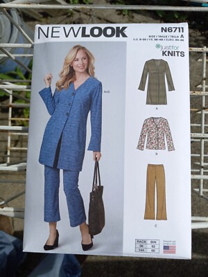 New Look N6711 Cardigan + Pants Sewing Pattern 8 10 12 14 16 18 20 ...