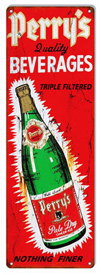 Perrys Beverages Reproduction Nostalgic Metal Sign 6x18 | eBay