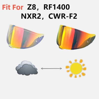 Photochromic Visor Fit For SHOEI RF1400 NXR2 CWR-F2 Z8 X15 X-SPR Helmet ...