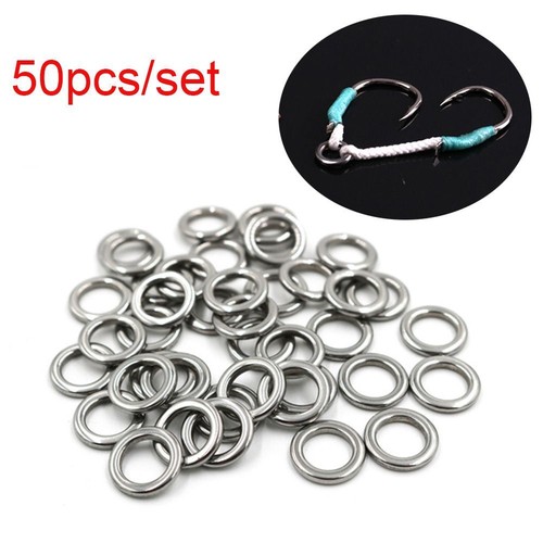 Line Tackle Fish Connector Swivel Snap Stainless Steel Fishing Split ...