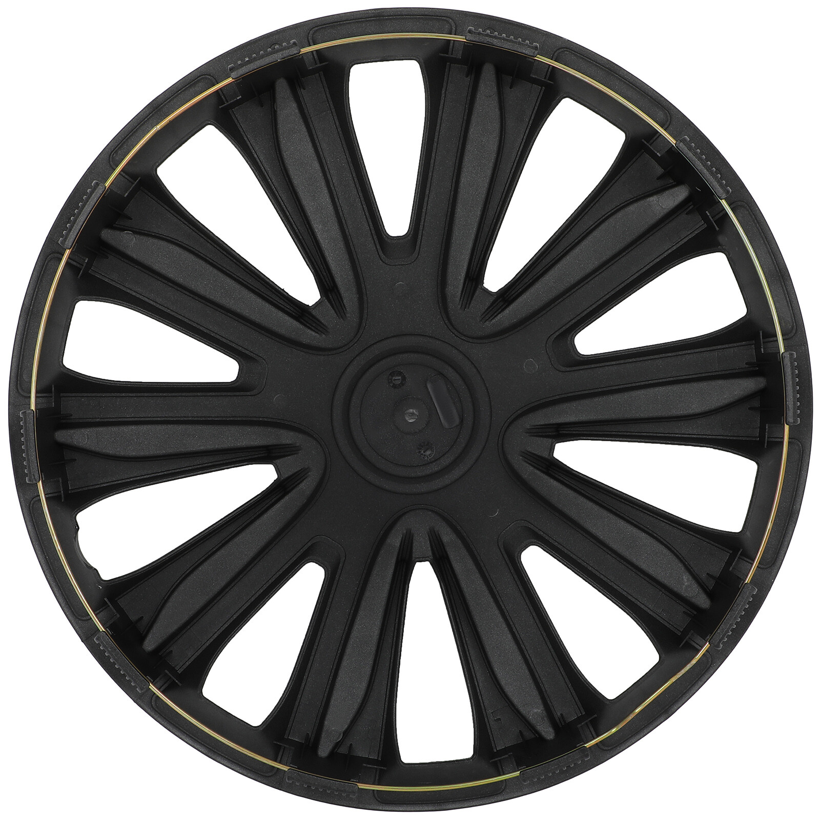 4 Pcs 16 Inch Wheel Hub Caps Black & Silver For All Makes Models Wheel ...