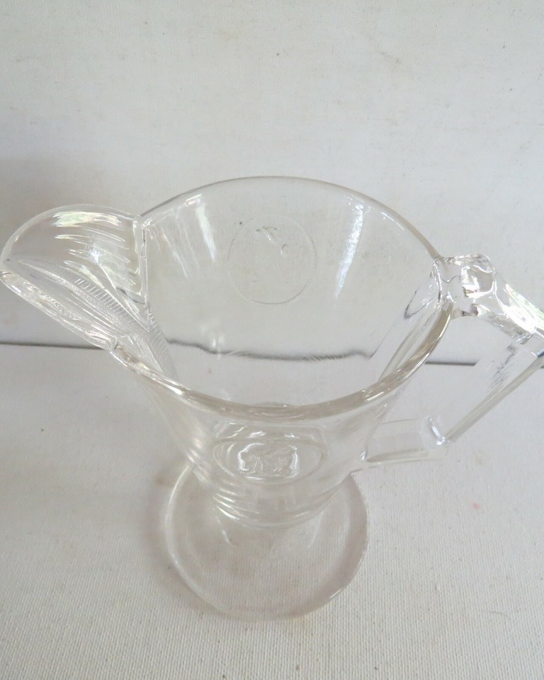 Vintage Etched Clear Glass Small Pitcher~ 5.5" | eBay