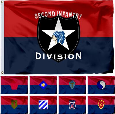 United States Army 1st Infantry Division Flag 3X5FT Mountain Division ...