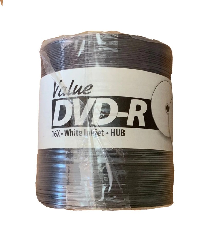 Value DVD-R 16X White Inkjet Hub Printable Value DVD-R Disc 100 Pack | eBay