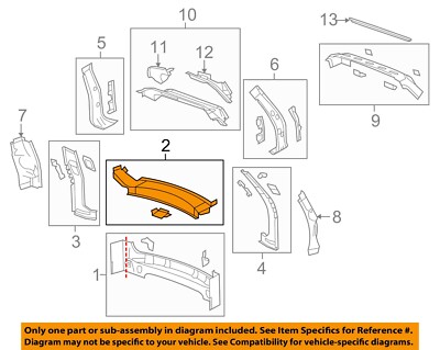 GM OEM 07-17 Acadia Limited Rear Body Floor Rear Body-Rear Cross Sill ...