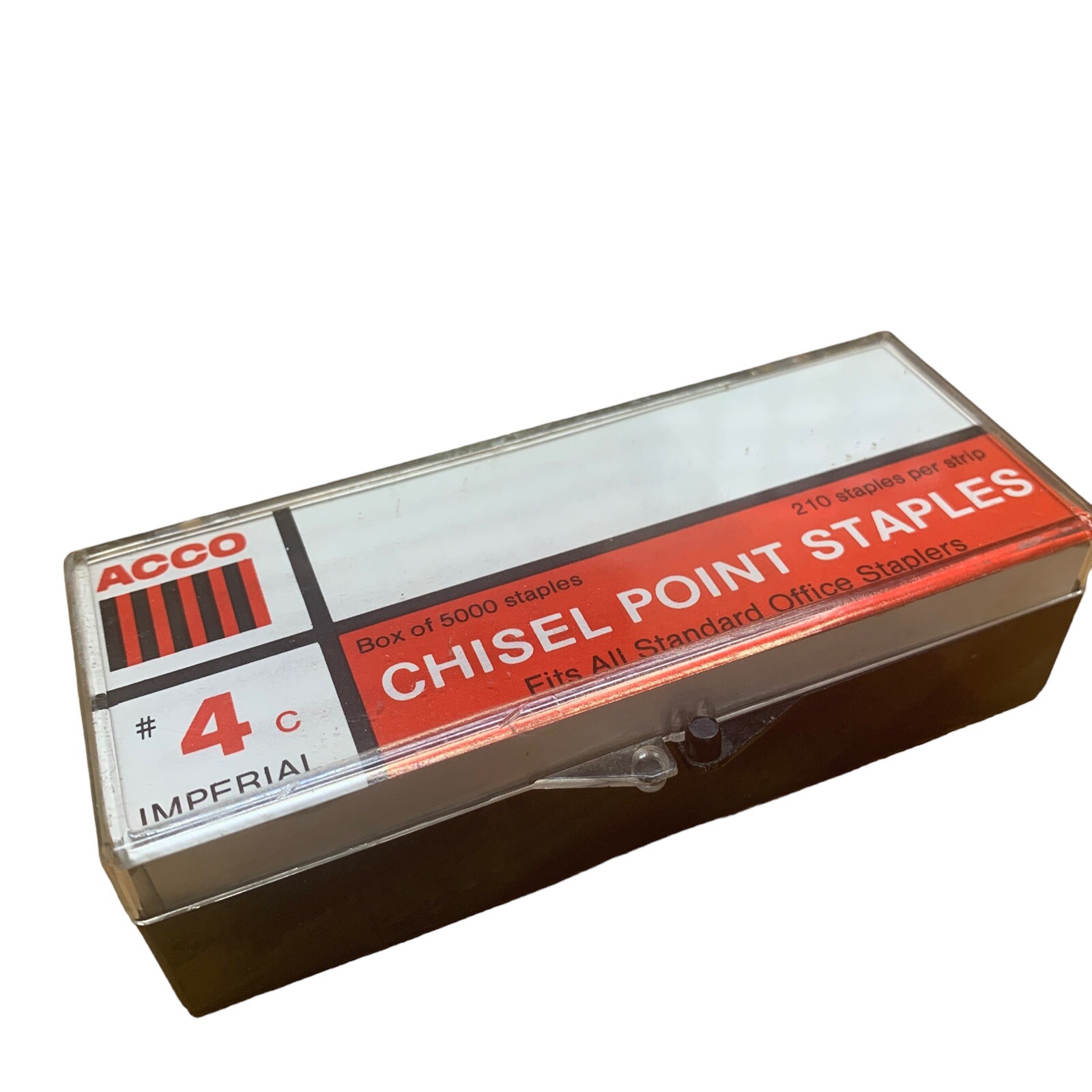 Vintage Acco #4 C Imperial Chisel Point Staples - Box Of 5000- Fits All ...