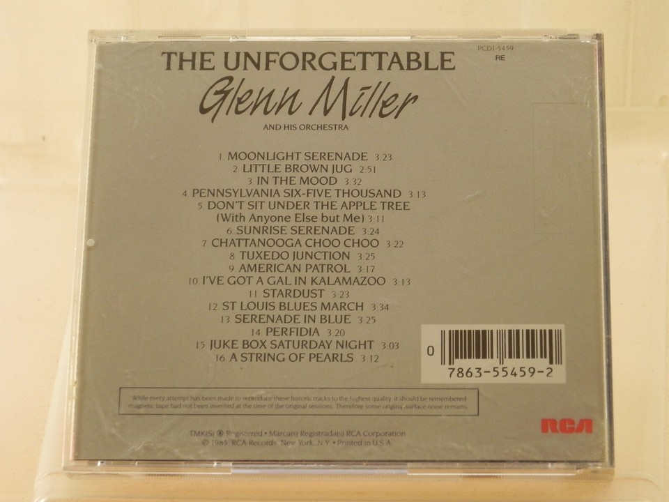 Glenn Miller : The Unforgettable (CD) CD 78635545920 | eBay