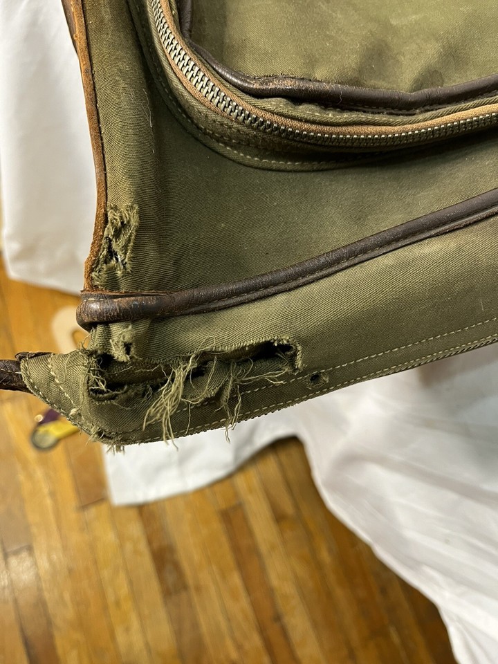 Original US WWII WW2 Army Air Force B-4 Officers Garment Bag Suitcase ...