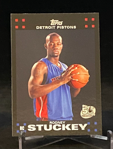 2007-08 Topps 50th Anniversary Rookie Card #125 Rodney Stuckey Detroit ...