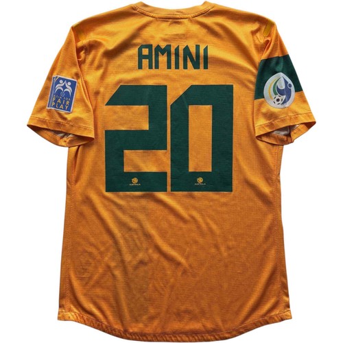 MATCH WORN Nike Australia 2012-14 home Mustafa Amini football jersey ...