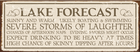 Lake Forecast Metal Sign Framed on Rustic Wood, Humor, Home Decor | eBay