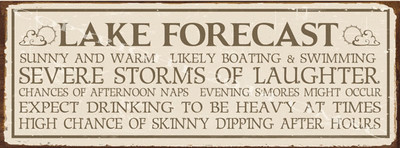 Sun Protected Lake Forecast Metal Sign | eBay