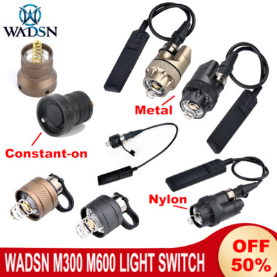 Tactical Wadsn Flashlight Metal Tail Cap Dual Function Pressure Switch ...
