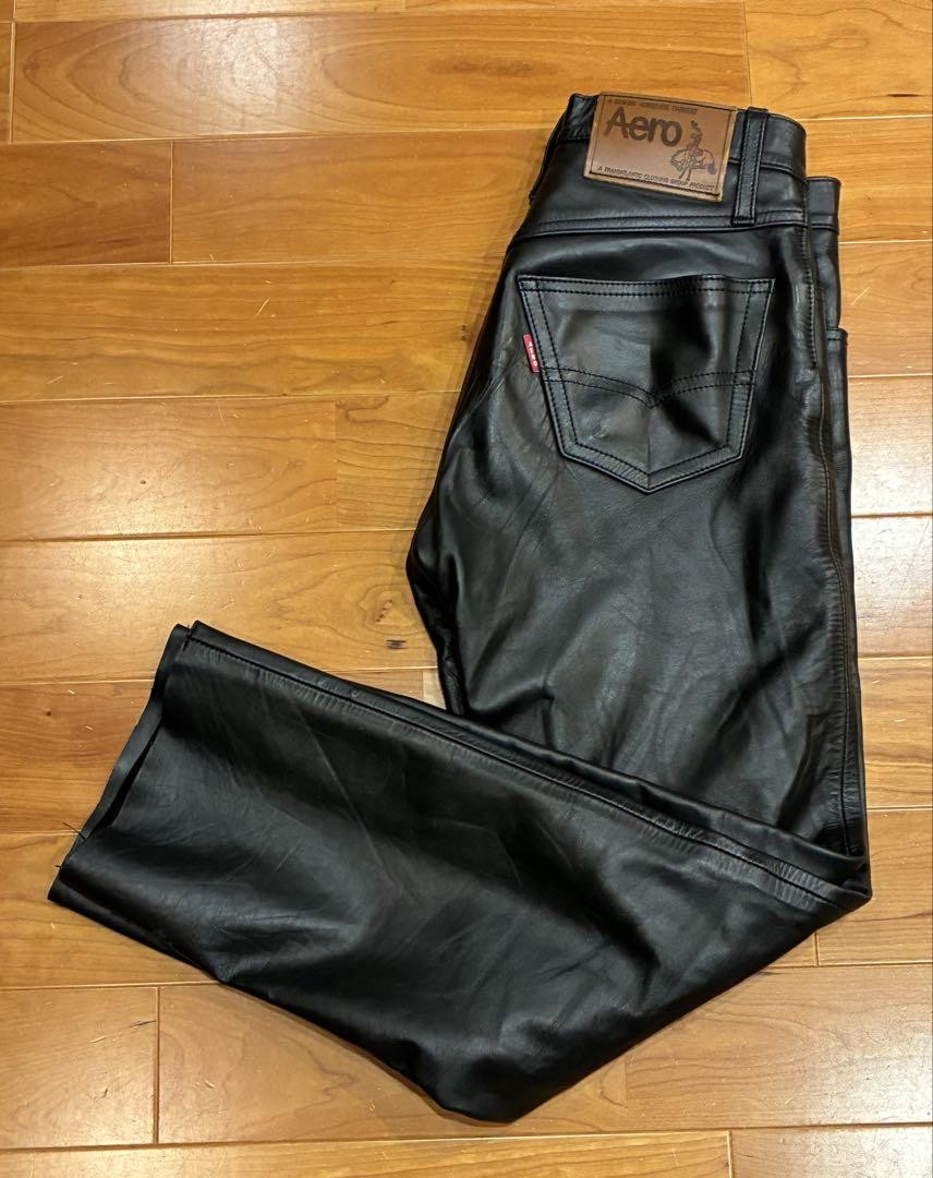 AERO LEATHER Horsehide leather pants W31 - Gem