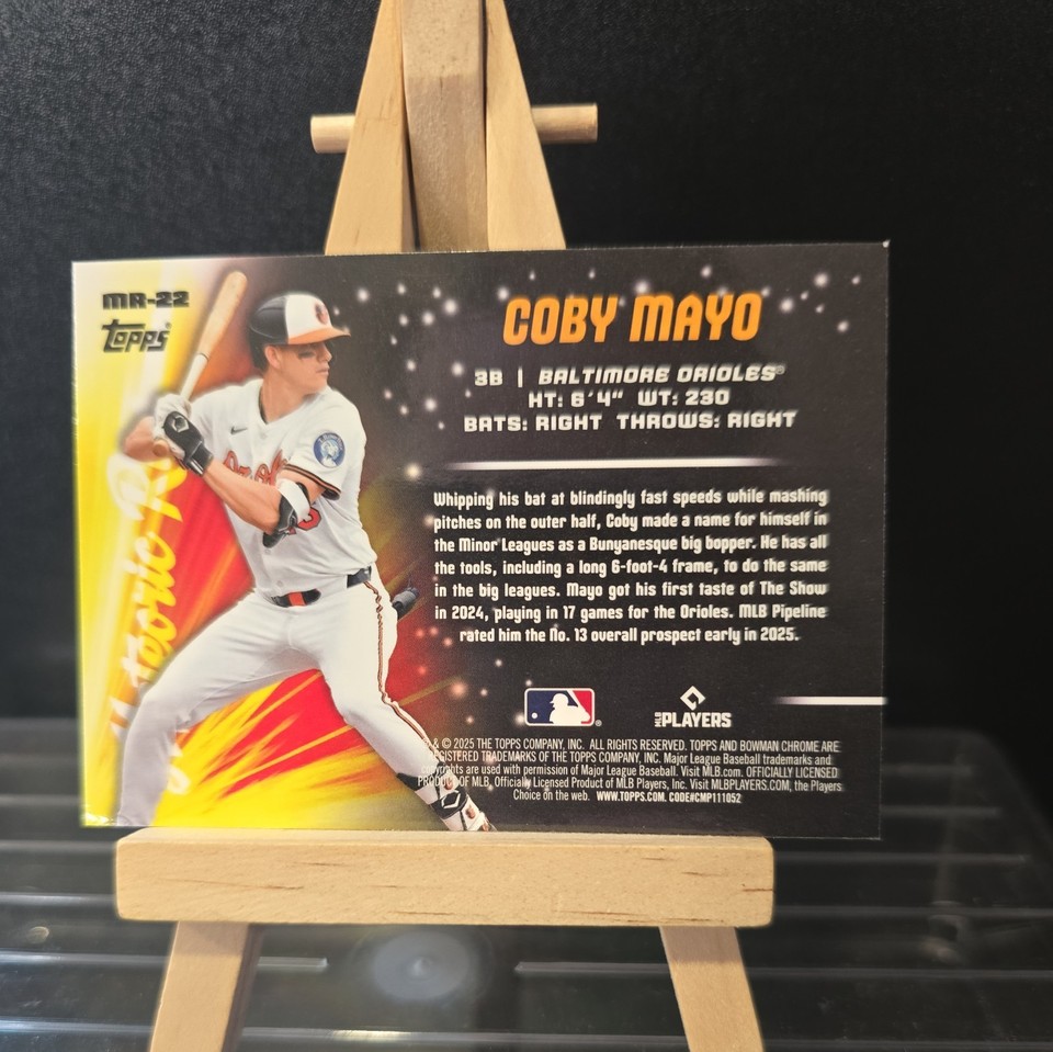 2025 Bowman Chrome - Meteoric Rise Coby Mayo #MR-22 Mojo Refractor (RC) 💎⚾️ | eBay UK