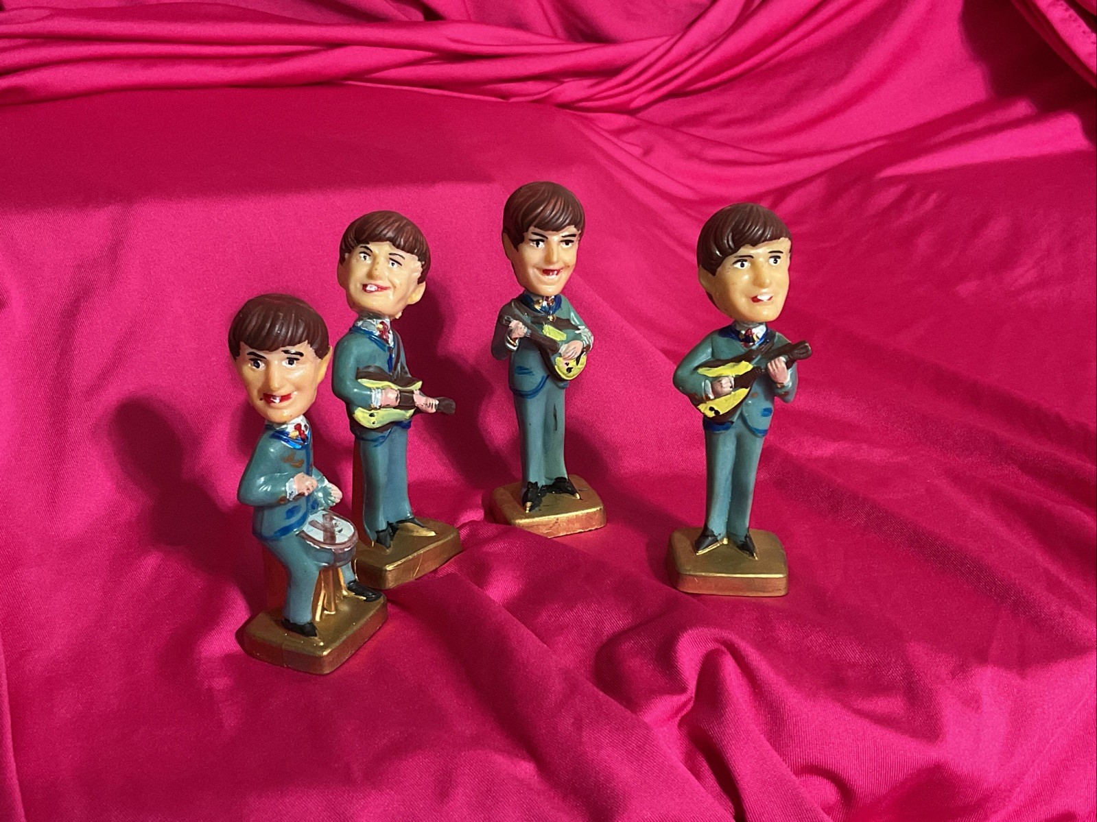 Vintage Beatles Four Piece Cake Toppers Bobblehead | eBay