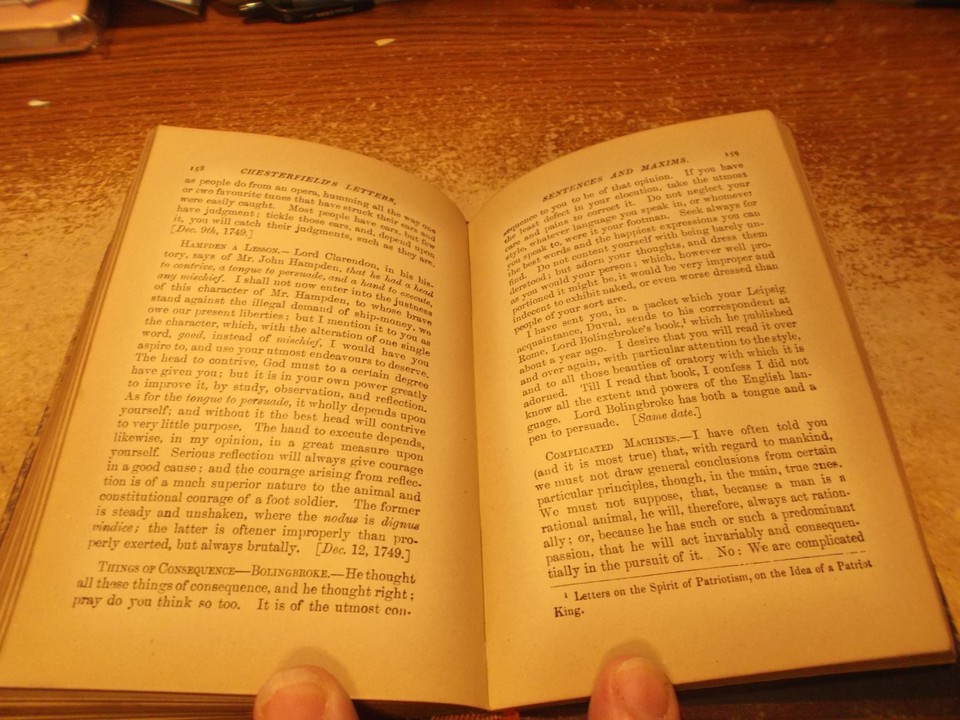 Letters, Sentences and Maxims - Lord Chesterfield - 1892 - HC | eBay