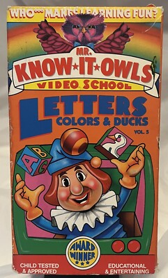 Letters, Colors & Ducks Vol. 5 [VHS] Mr. Know it Owls - 084296052752 | eBay