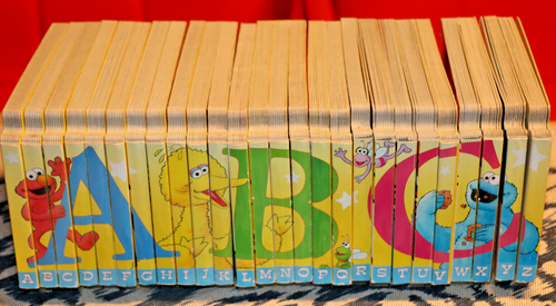 26 Vtg Sesame Street Alphabet ABC Board Book Set A-Z Interlocking 1997 ...