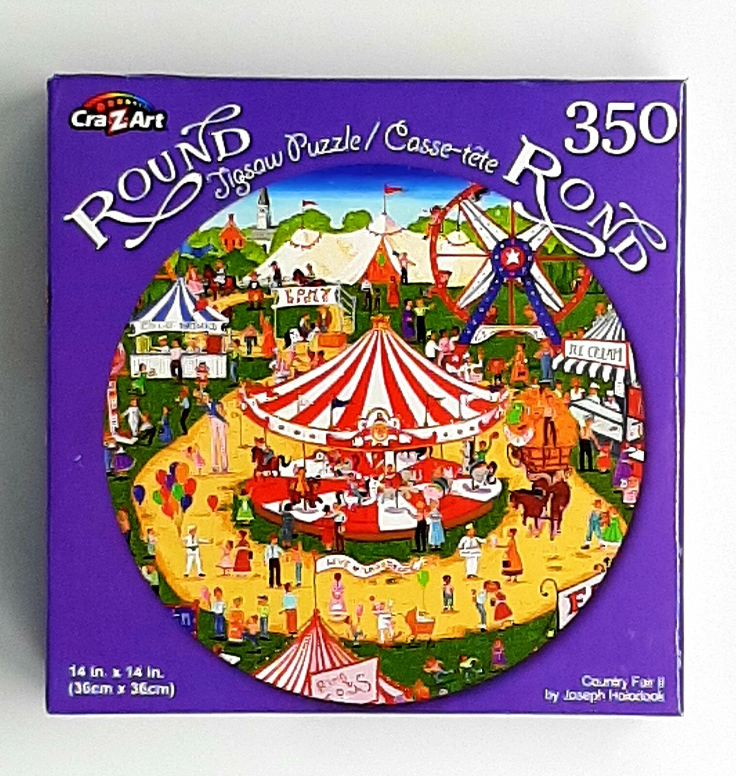 CRA-Z-ART Round Jigsaw Puzzle COUNTRY FAIR II 350 Pieces 14" x 14" NEW ...